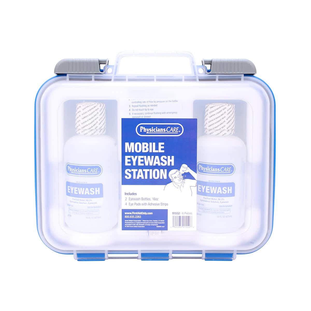 Mobile Eye Wash Station Kit | 6-Piece Emergency Kit